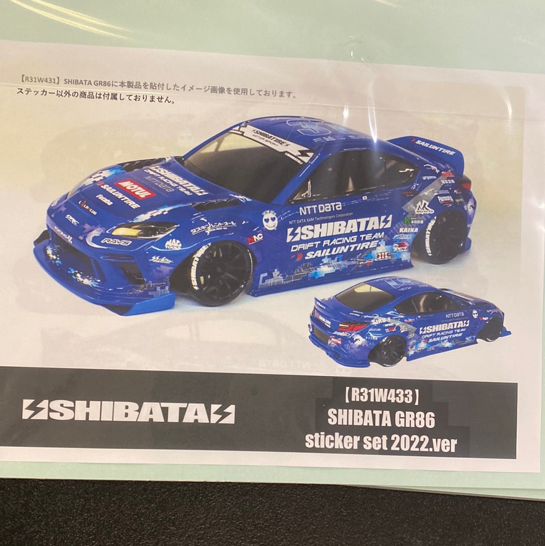 Shibata GR86 sticker set (R31W433) – TandemRC